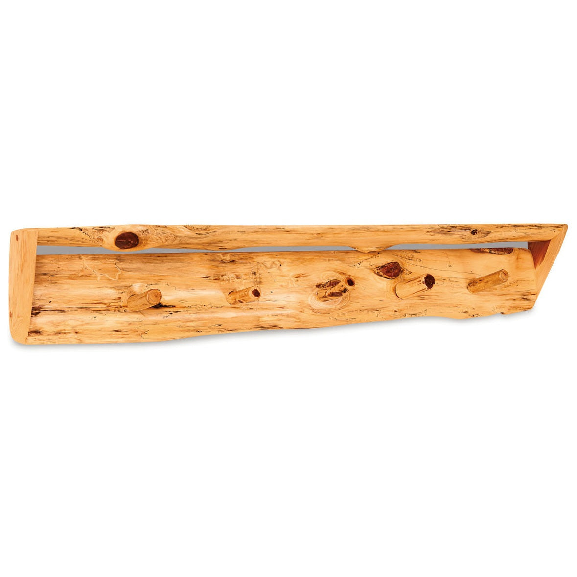 5 ft. Slab Shelf with Pegs – Amish Home Furniture