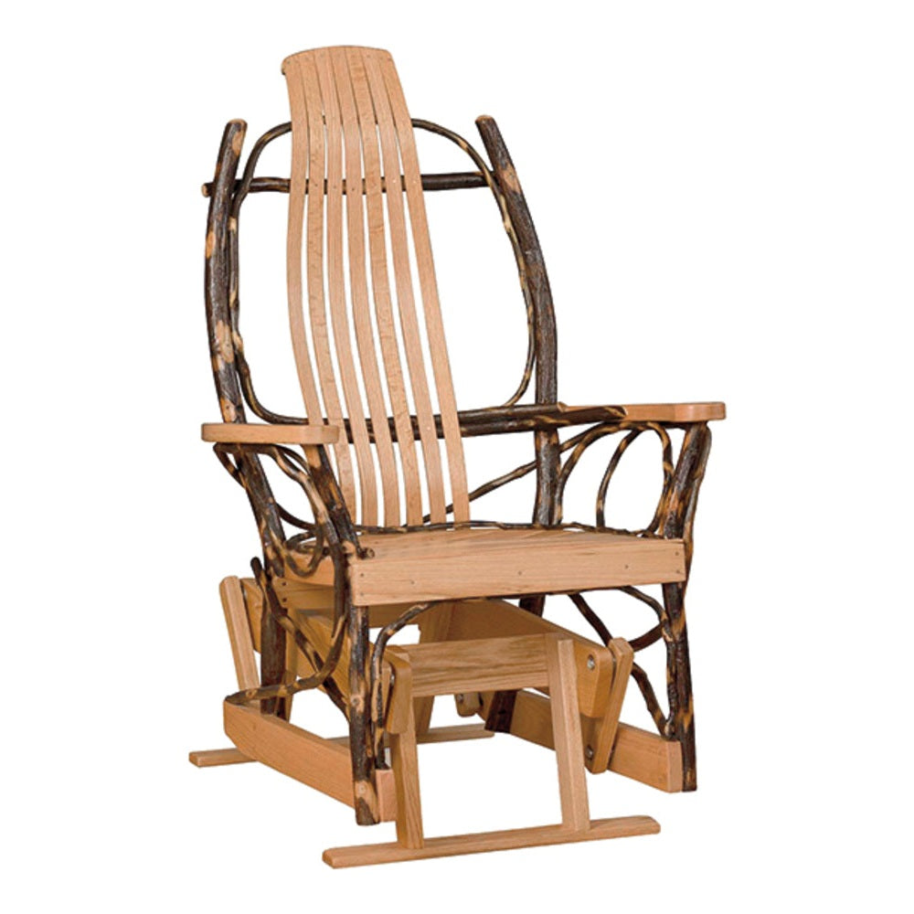 Single Glider with Oak Arms – Amish Home Furniture
