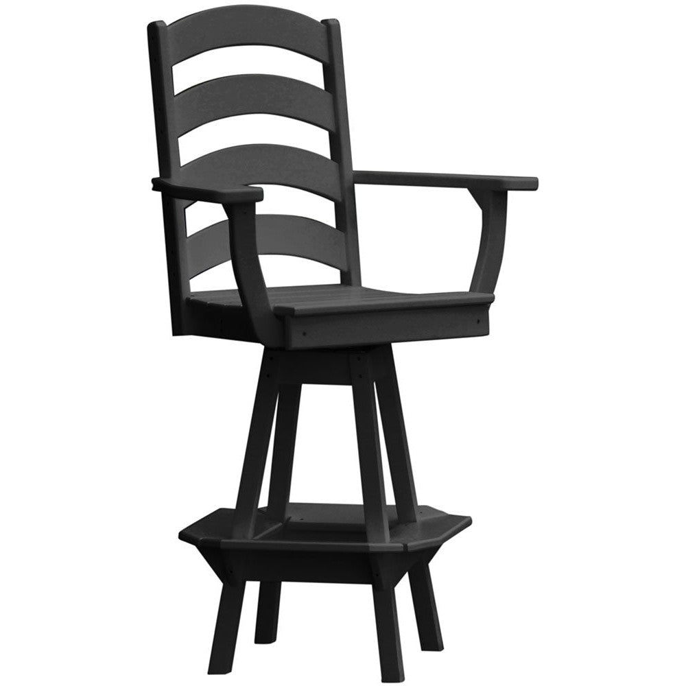 Ladderback Swivel Bar Chair – Amish Home Furniture