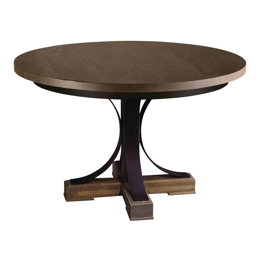 Studio Round Dining Table with Pedestal Base – Amish Home Furniture