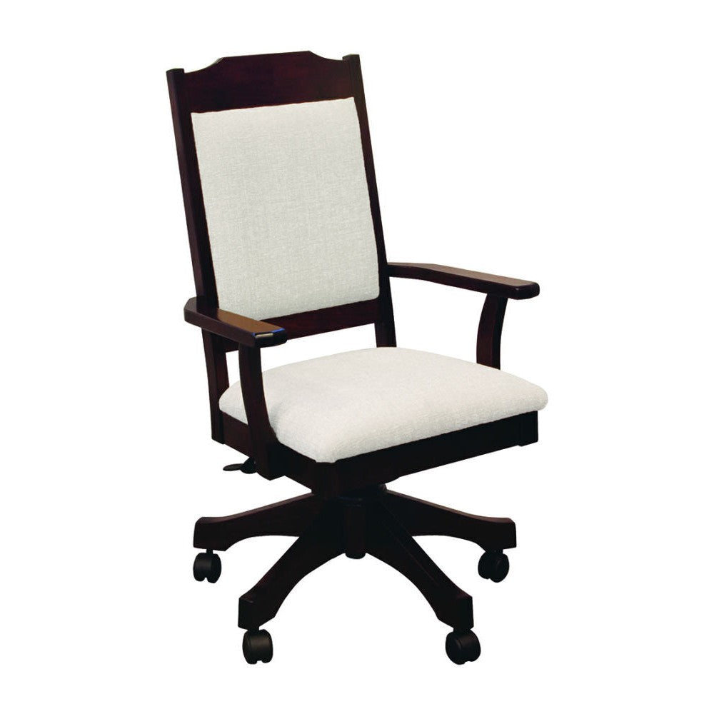 Wilson Desk Chair with Fabric – Amish Home Furniture